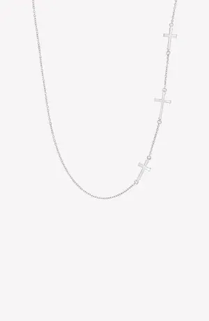 RIZEN JEWELRY Calvary Cross Necklace - Sterling Silver