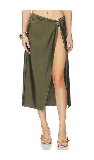 Simkhai Kora Wrap Midi Skirt