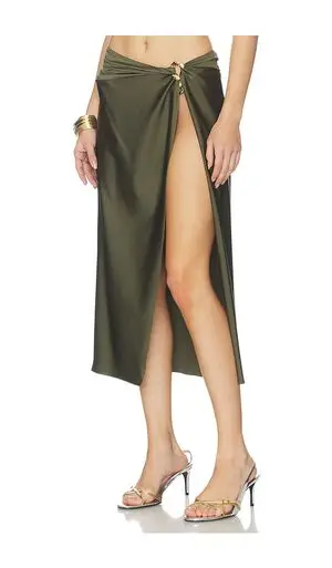 Simkhai Kora Wrap Midi Skirt