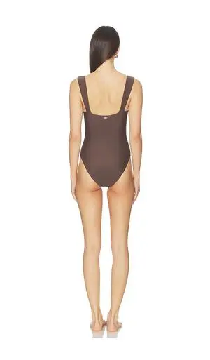 Simkhai Kyle Bustier One Piece Swimsuit - Chocolate