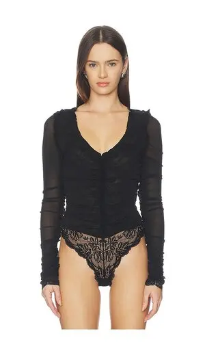 Free People X Worn To Be Wild Bodysuit - Black