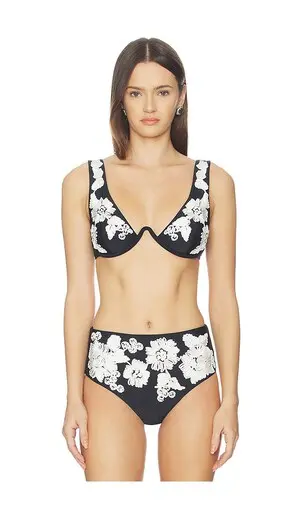 Simkhai Rosie Mono Wire Bikini Top - Black Multi