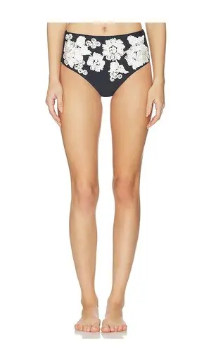Simkhai Francie High Rise Bikini Bottom - Black Multi