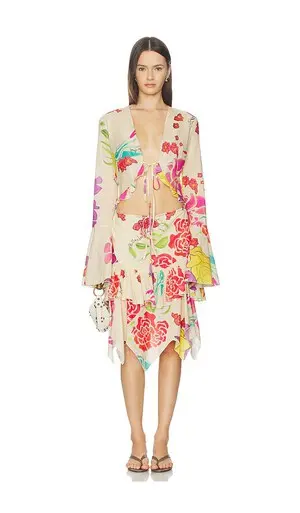 DONDE ESTEBAN Flores Voile Blouse