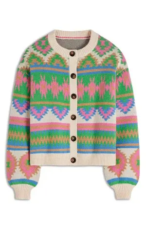 Boden Jacquard Knit Cardigan