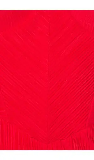 NOOKIE Gown With Halter Neck And Deep Front Split - Cherry