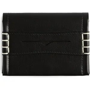 JW Anderson Loafer Leather Bifold Card Holder - Black