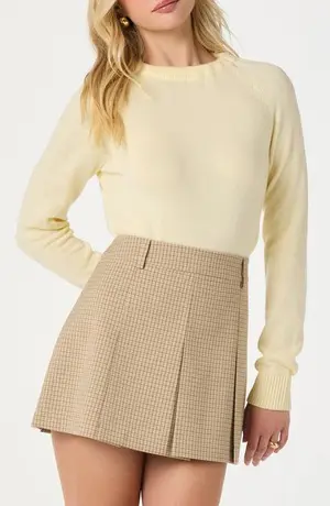 Astr The Label Organza Bow Sweater - Cream
