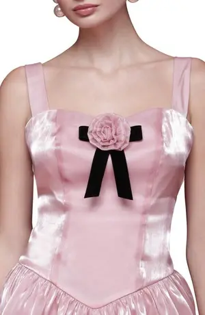 Avec Les Filles Sleeveless Fit & Flare Minidress - Pink