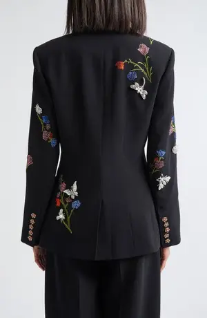Cinq À Sept Whispering Vines Embellished Blazer