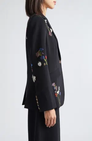 Cinq À Sept Whispering Vines Embellished Blazer