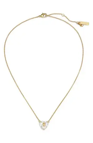 Kurt Geiger Crystal Heart Pendant Necklace - Gold/crystal