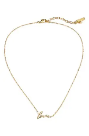 Kurt Geiger Love Script Pendant Necklace