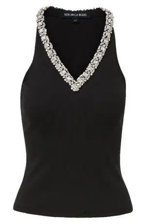 Veronica Beard Ayres Jeweled Tank