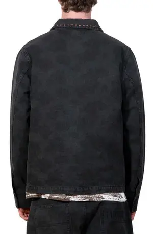 PLEASURES Studded Denim Jacket