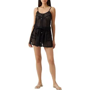 Melissa Odabash Bailey Sheer Cover-up Sundress - Black