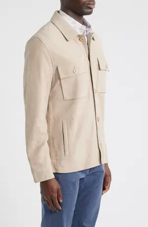 Bugatchi Suede Shirt Jacket