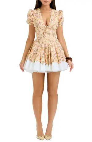 Short Sleeve Floral Day Dresses