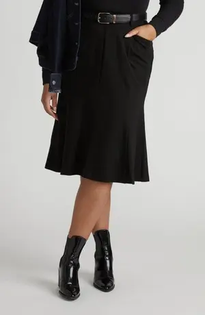 Universal Standard Carla Ponte Flared Skirt - Black