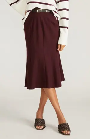 Universal Standard Carla Ponte Flared Skirt - Cherry Red