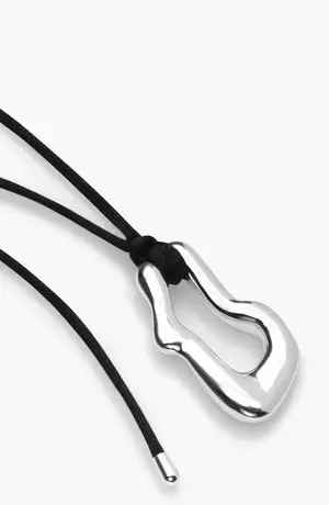 OAK & LUNA Dome Wavy Pendant Necklace