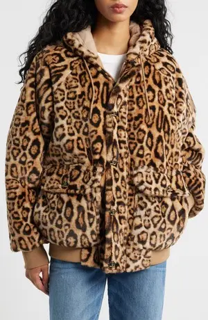 BOYS LIE Cheetah Manhunt Fleece Zip Hoodie