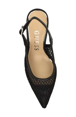 Guess Pointed Toe Slingback Pumps - Black