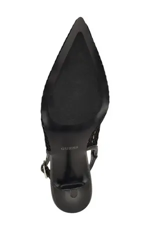 Guess Pointed Toe Slingback Pumps - Black