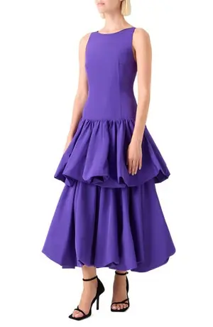 Akris Sleeveless Tiered Dress