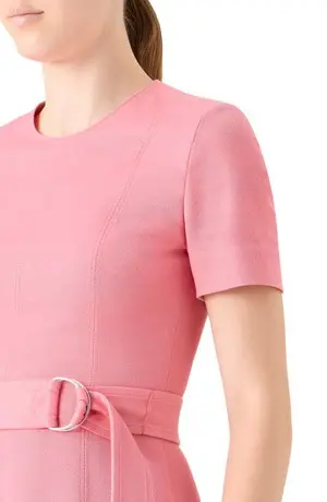 Akris Cotton Blend Belted A-line Dress