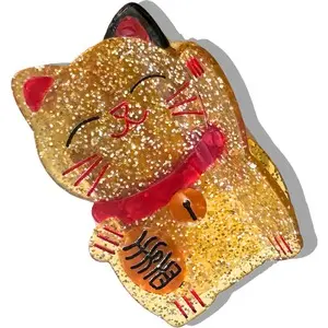 SOLAR ECLIPSE Lucky Cat Claw Clip - Gold