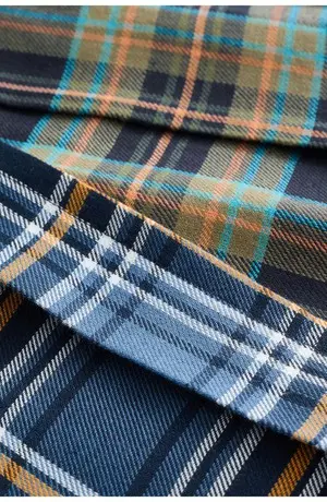 NEXT Mixed Plaid Pleated Mini Skirt - Blue