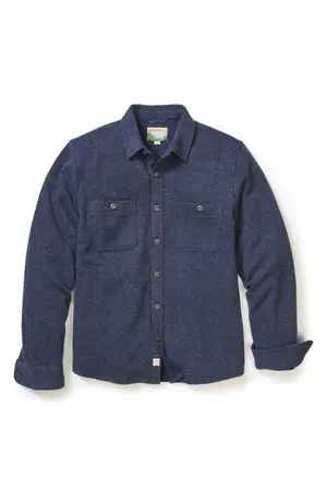 Marine Layer Pacifica Herringbone Stretch Twill Overshirt
