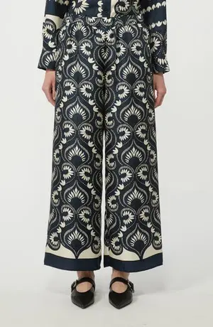 Max Mara Dotti Wide Leg Silk Pants