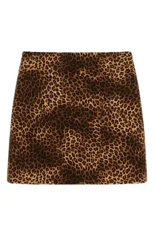 Max Mara Leopard Print Mini Skirt