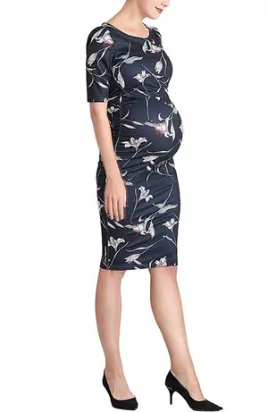 KIMI + KAI Maternity/nursing Midi Dress