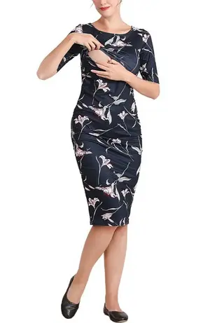 KIMI + KAI Maternity/nursing Midi Dress