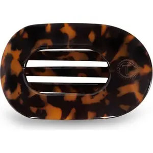 TELETIES Flat Round Hair Clip - Tortoise