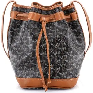 Goyard Petit Flot Bucket Bag Coated Canvas Pm - Brown