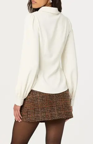 Astr The Label Simran Ruched Front Shirt