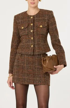 Astr The Label Kyleigh Tweed Jacket