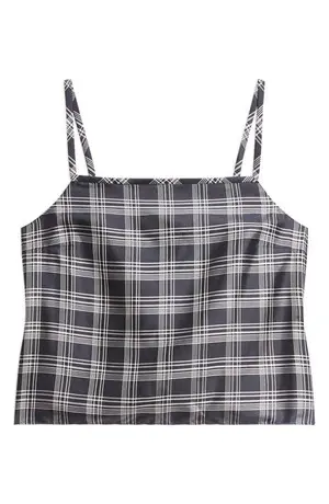 Theory Plaid Silk Camisole