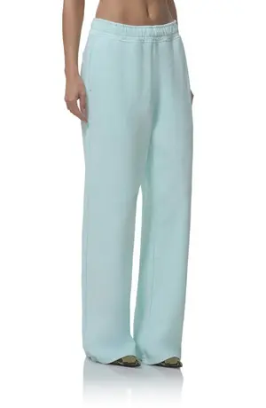 AFRM Cotton Straight-leg Sweatpants - Icy Morn