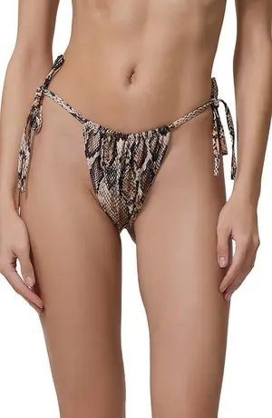 AFRM Cali Side Ties Bikini Bottoms - Sand Serpent