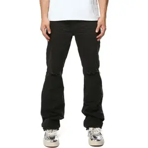 PURPLE BRAND Lancer Ripped Knee Bootcut Jeans