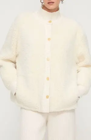 Lafayette 148 New York Genuine Shearling Reversible Jacket