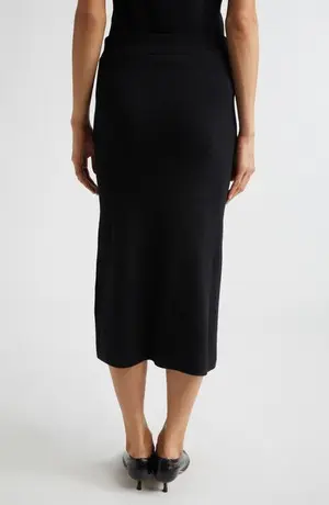 JIL SANDER Merino Wool Knit Midi Skirt