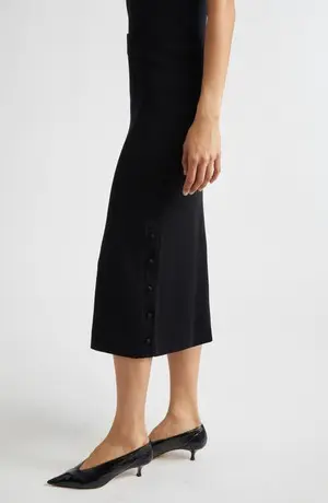 JIL SANDER Merino Wool Knit Midi Skirt