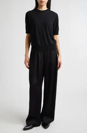 JIL SANDER Piped Merino Wool Sweater