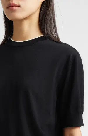 JIL SANDER Piped Merino Wool Sweater